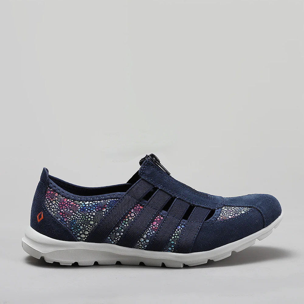 Christine Navy Floral Cc Comfort Casual Shoes Cc Resorts Footwear